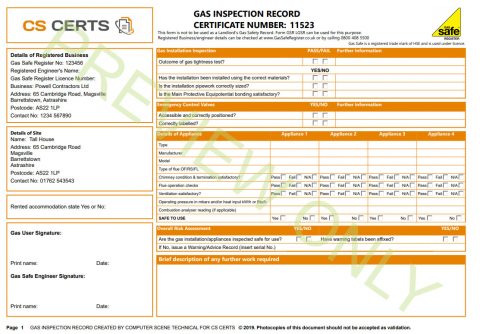 Gas safety certificate creation | Create & Email On Site | Electrical ...